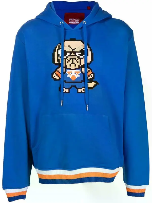 MOSTLY HEARD RARELY SEEN 8-BIT New York Long-sleeve Hoodie - Blue