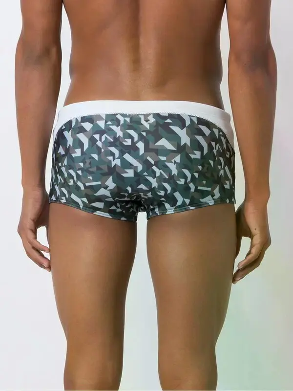 AMIR SLAMA Geometric Print Trunks