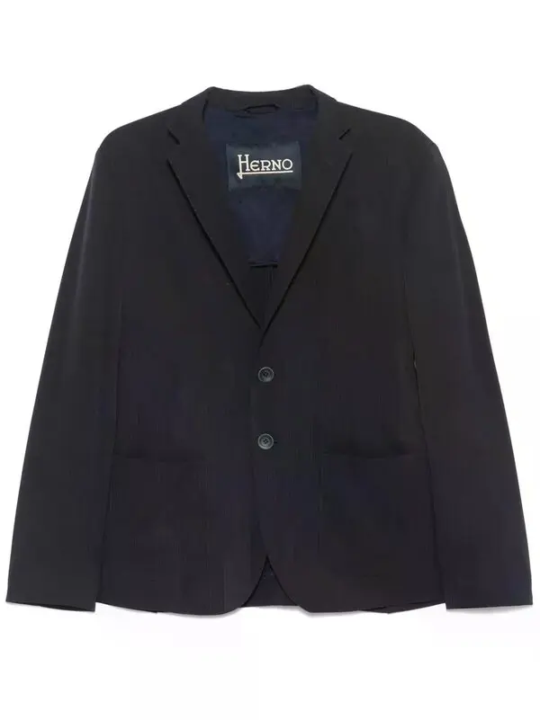 Herno Textured Two-button Blazer - Blue