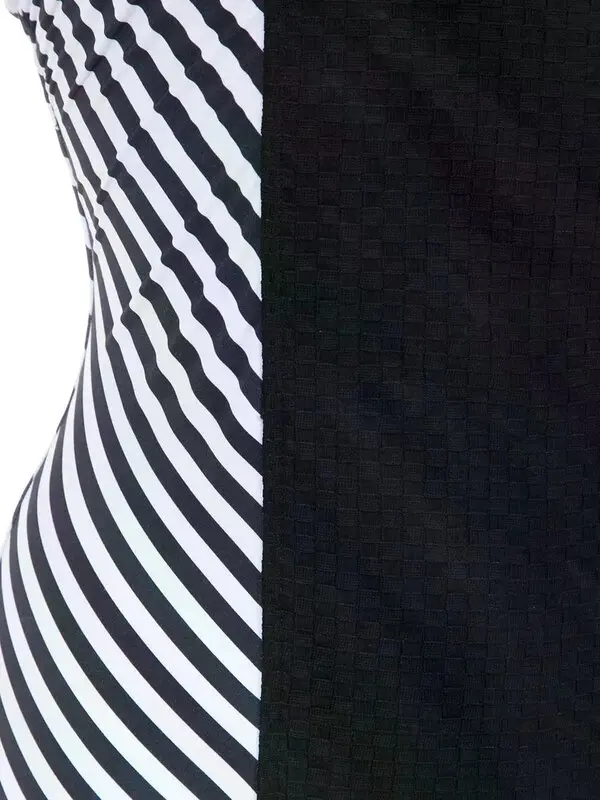 AMIR SLAMA Striped One Piece Swimsuit
