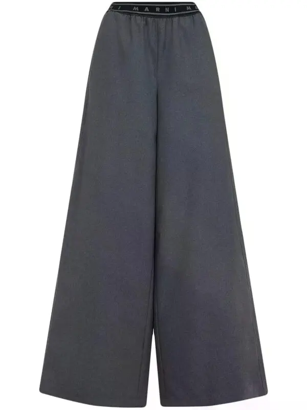 Marni Logo-band Wool Trousers