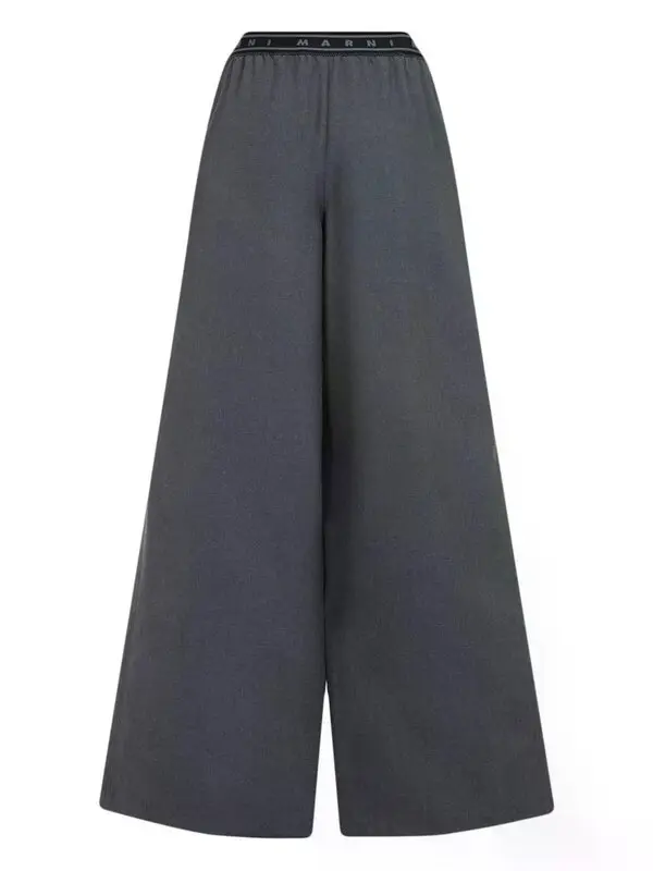 Marni Logo-band Wool Trousers