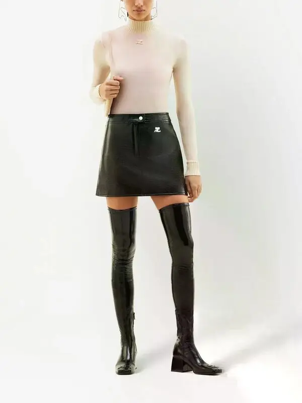 COURREGES A-line Mini Skirt - Black