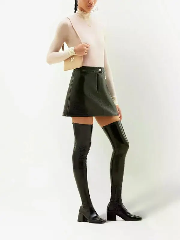 COURREGES A-line Mini Skirt - Black