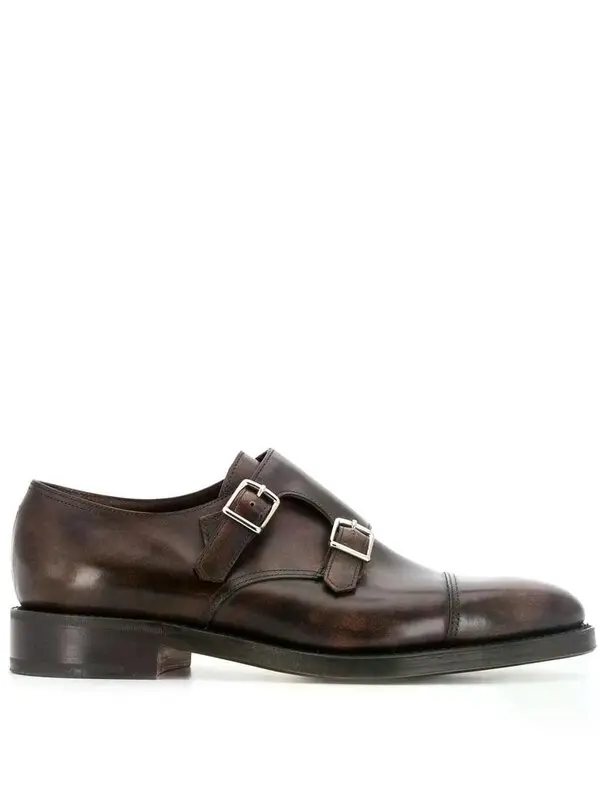 John Lobb Buckled Monk Strap Shoes