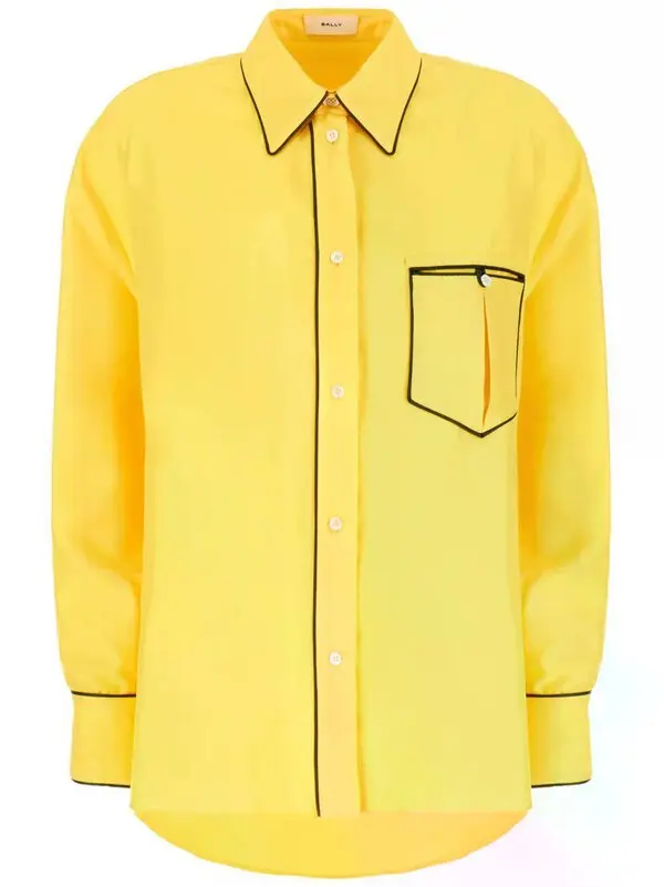Bally Silk Shirt With Piped Trim