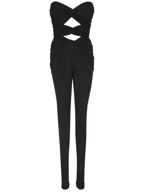 Saint Laurent Strapless Skinny Jumpsuit