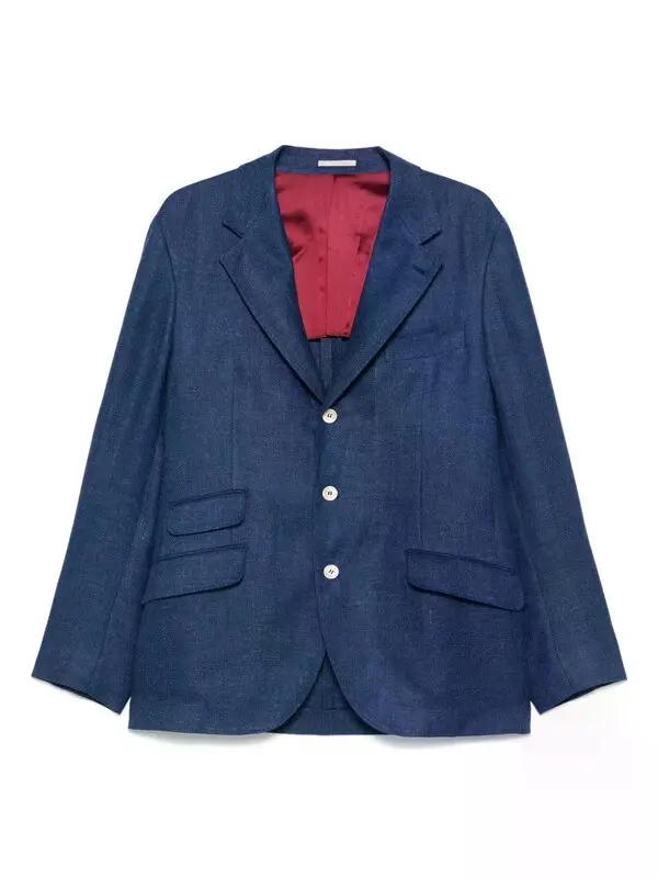 Brunello Cucinelli Single-breasted Tailored Blazer - Blue