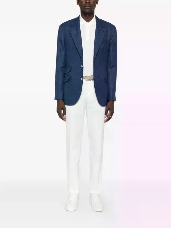 Brunello Cucinelli Single-breasted Tailored Blazer - Blue