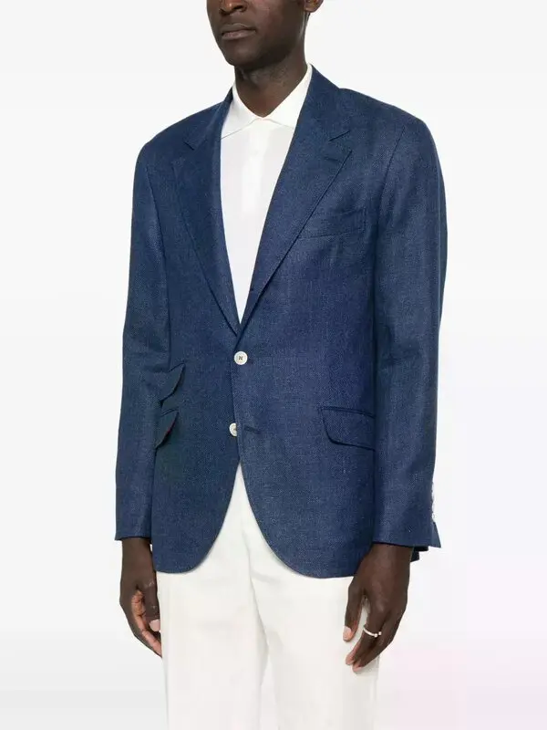 Brunello Cucinelli Single-breasted Tailored Blazer - Blue