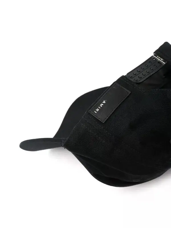 Amiri Logo Cotton Cap - Black