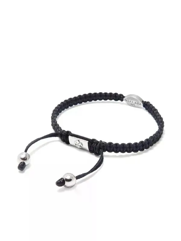 NIALAYA JEWELRY Evil Eye String Bracelet - Black