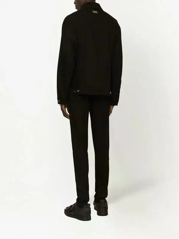 Dolce & Gabbana Skinny Jeans With Logo Plaque - Black