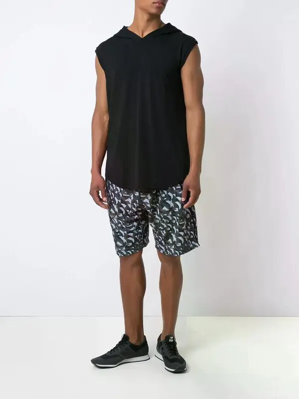 AMIR SLAMA Geometric Print Track Shorts