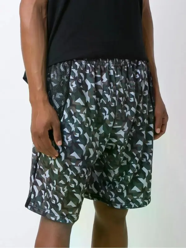 AMIR SLAMA Geometric Print Track Shorts