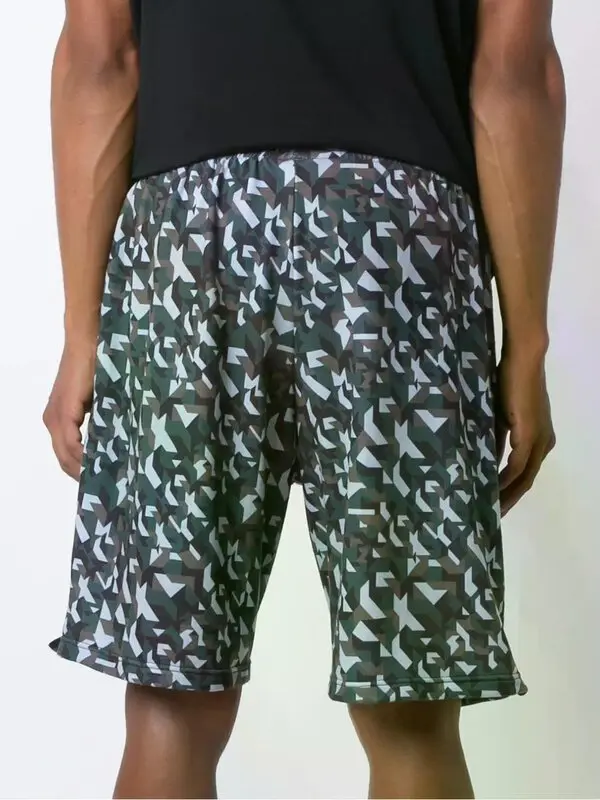AMIR SLAMA Geometric Print Track Shorts