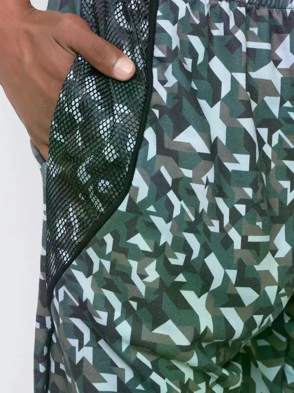 AMIR SLAMA Geometric Print Track Shorts
