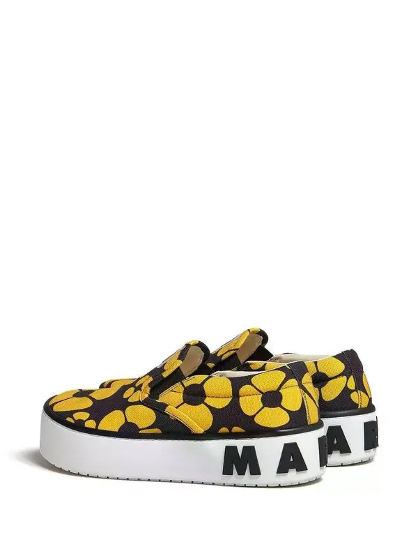 Marni Floral-print Slip-on Sneakers