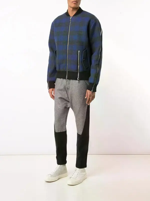 MOSTLY HEARD RARELY SEEN Plaid Bomber Jacket - Black