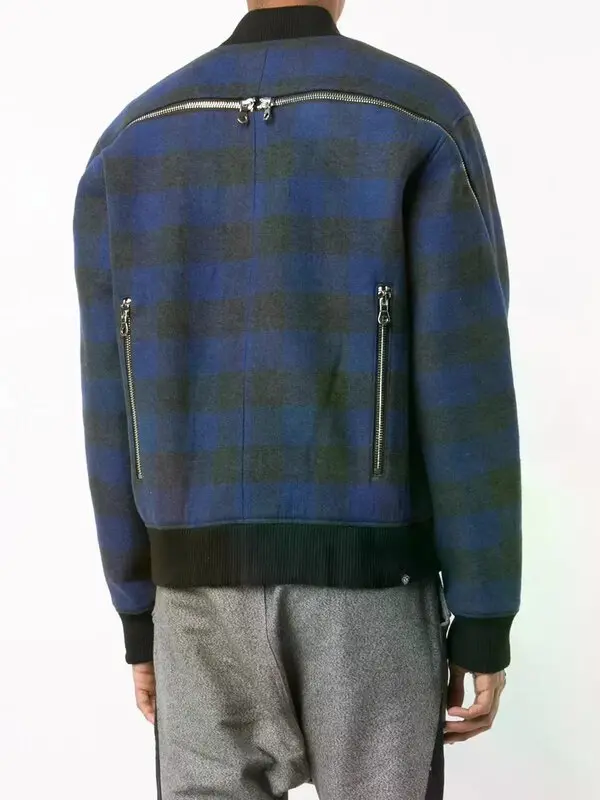MOSTLY HEARD RARELY SEEN Plaid Bomber Jacket - Black