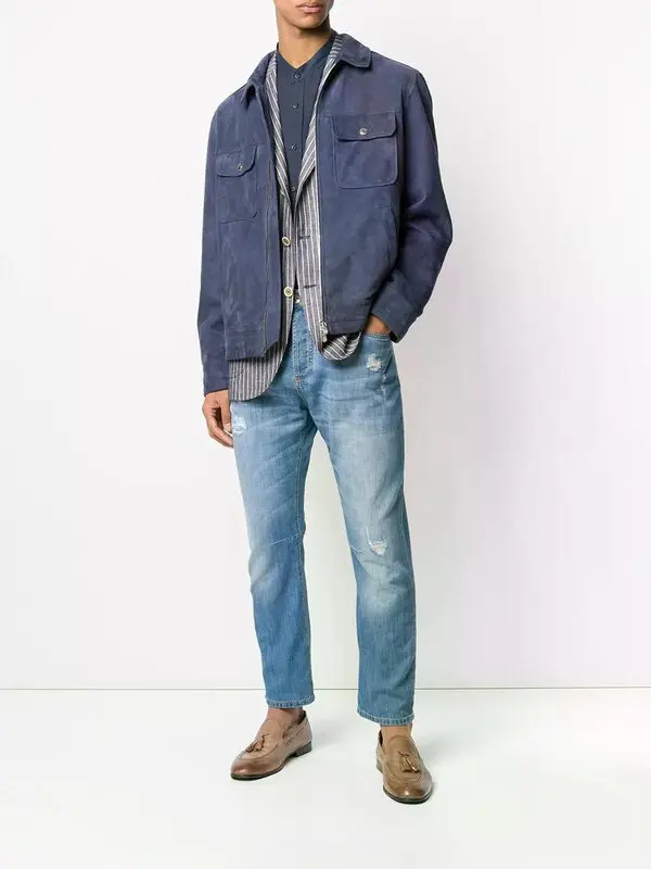 Brunello Cucinelli Distressed Straight-leg Jeans