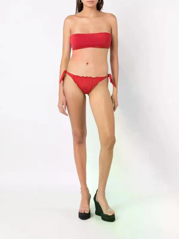 AMIR SLAMA Gathered Detailing Bandeau Bikini
