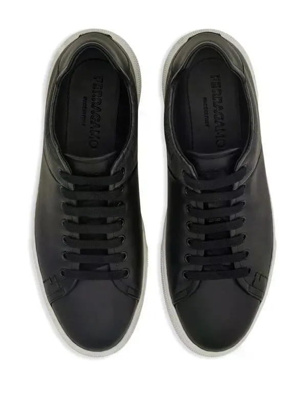 FERRAGAMO Low-top Sneakers With Monogram Jacquard