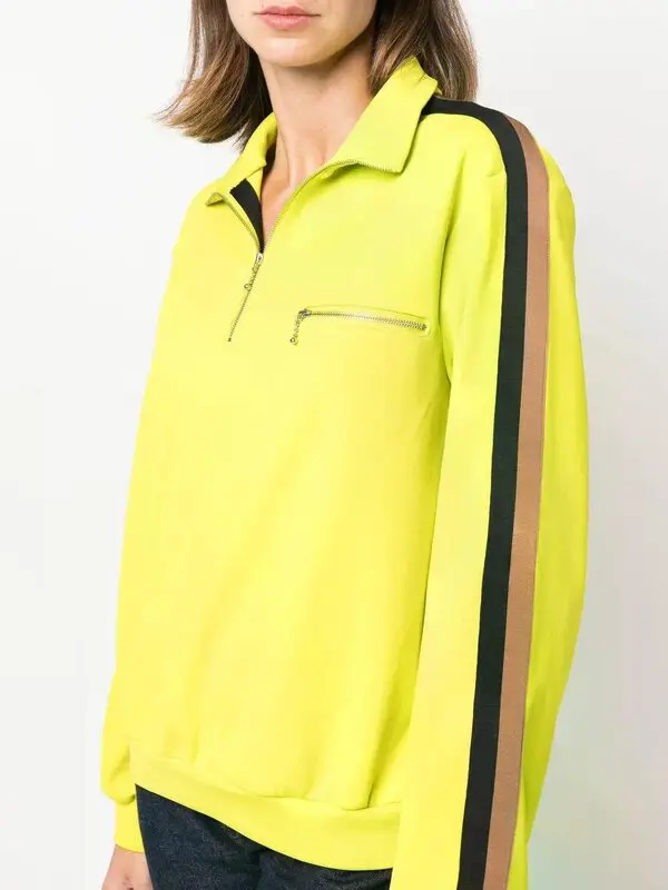Tory Burch Side Stripe Detail Sweatshirt - Green