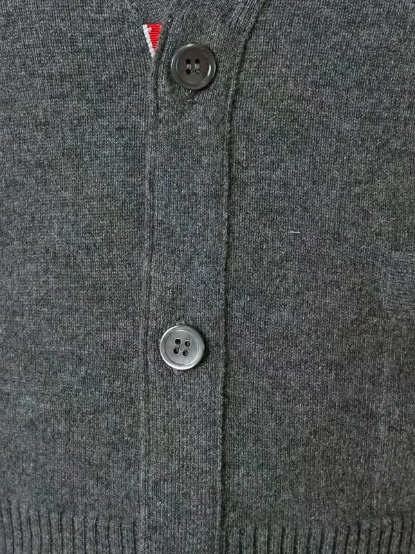 Thom Browne Sleeveless Buttoned Cardigan - Grey