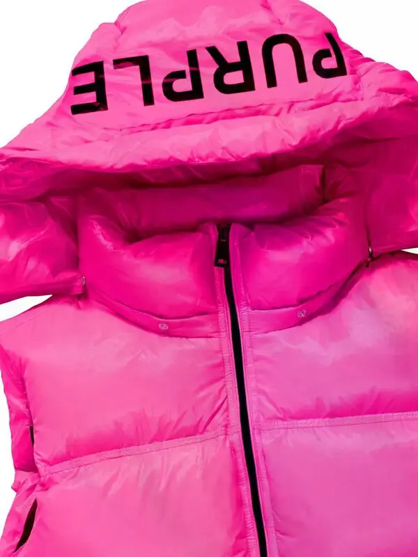 PURPLE BRAND Logo-print Puffer Vest