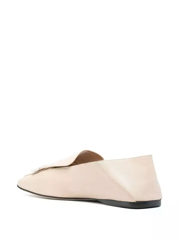 SERGIO ROSSI Sr1 Leather Loafers - Neutrals