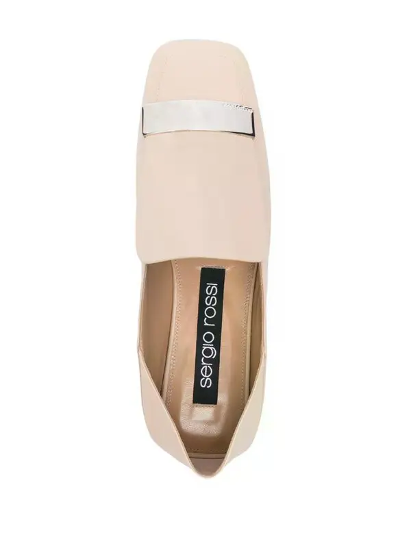 SERGIO ROSSI Sr1 Leather Loafers - Neutrals