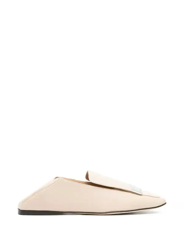 SERGIO ROSSI Sr1 Leather Loafers - Neutrals