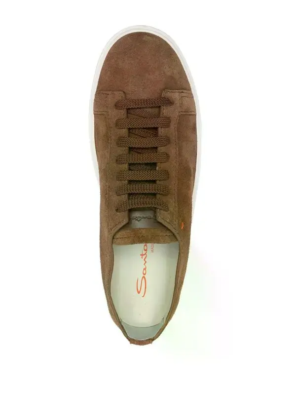 Santoni Embossed Logo Low-top Sneakers - Brown