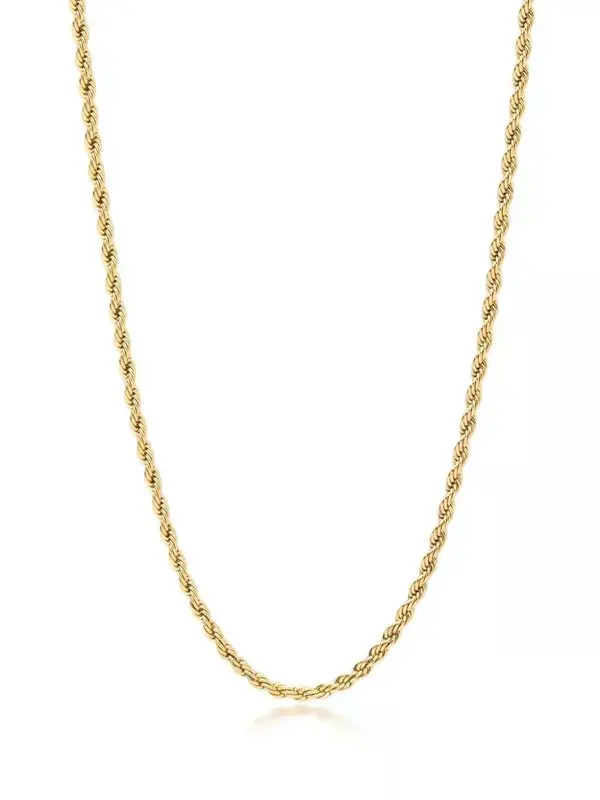 NIALAYA JEWELRY Polished Rope Chain Necklace - Gold