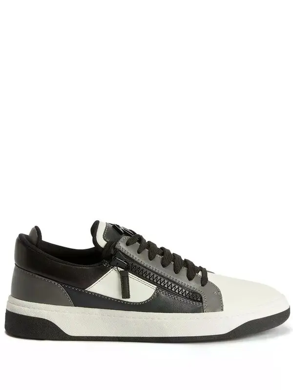 GIUSEPPE ZANOTTI Double-zip Low-top Sneakers - Black