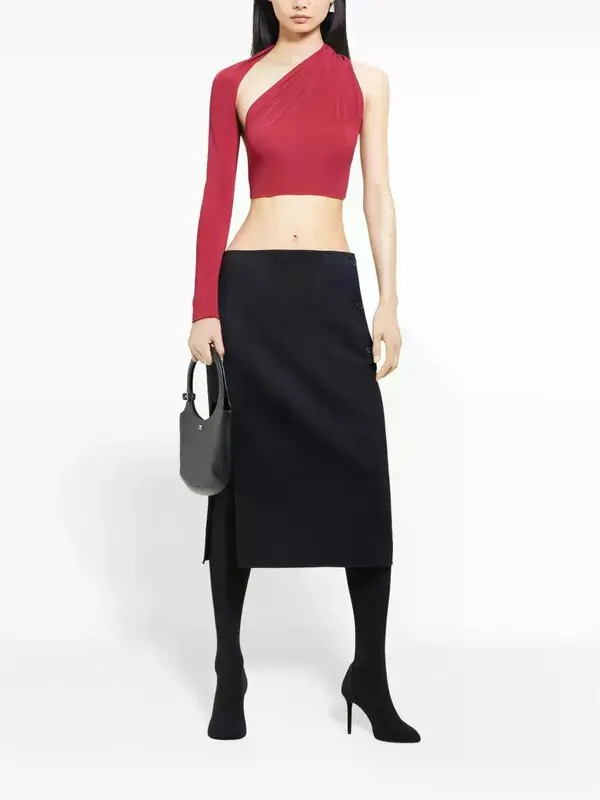 COURREGES Slash Asymmetric Cropped Top