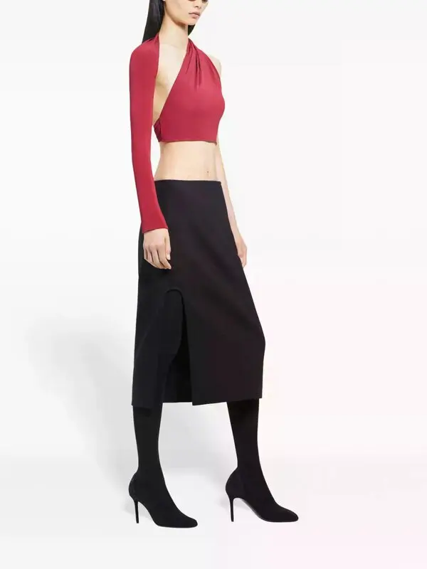 COURREGES Slash Asymmetric Cropped Top