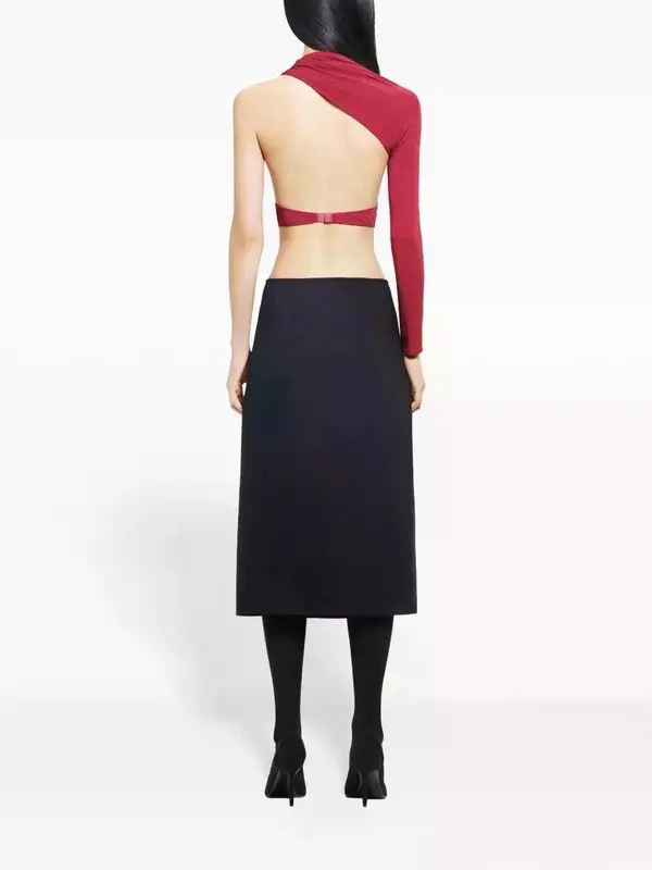 COURREGES Slash Asymmetric Cropped Top