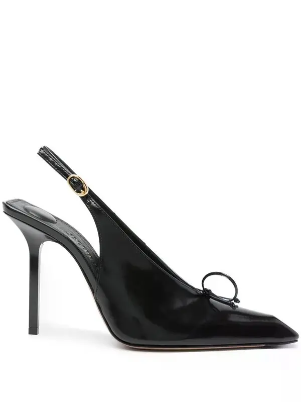 Jacquemus Cubisto Leather Slingback Pumps
