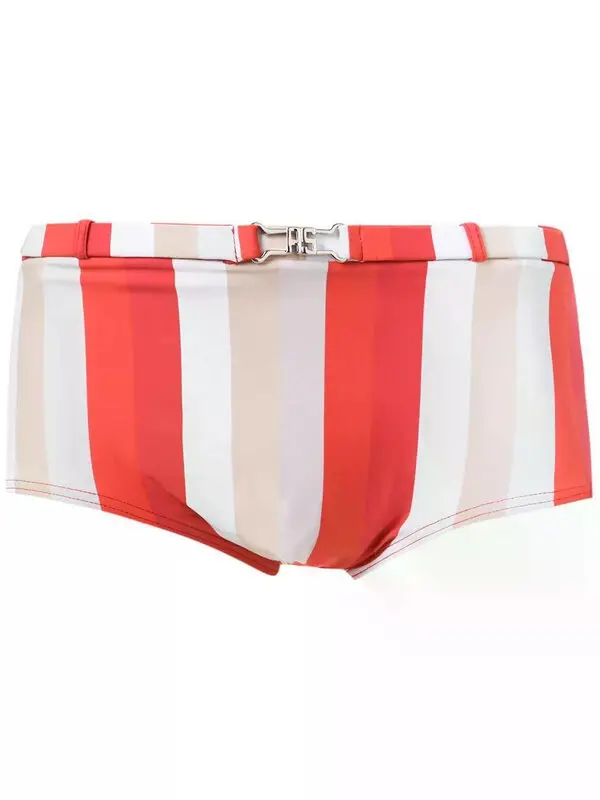 AMIR SLAMA Striped Swim Briefs - Red