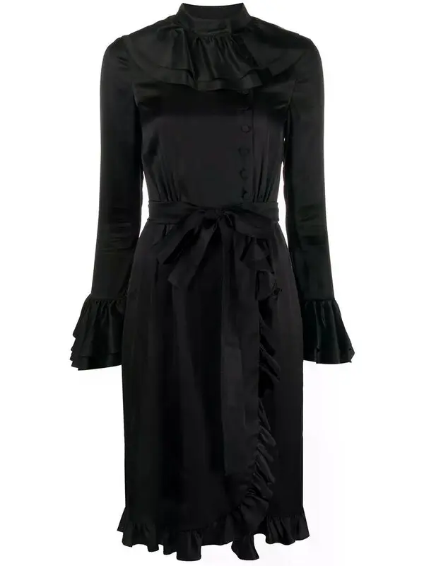 Moschino Wrap Dress With Ruffle Details