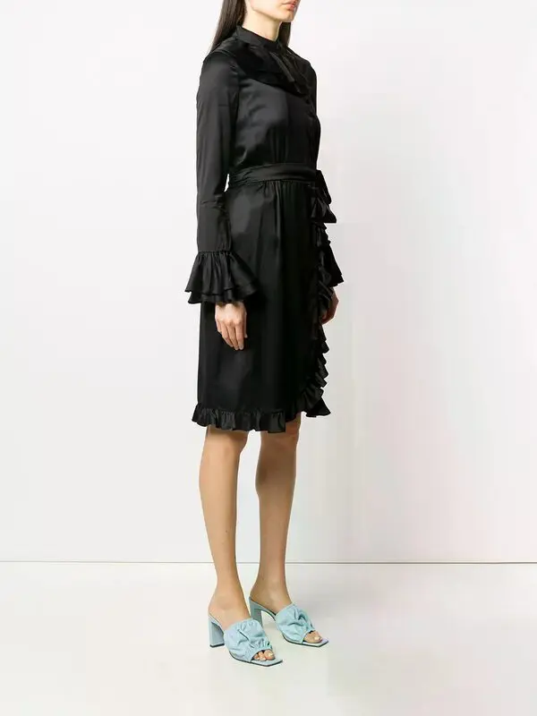 Moschino Wrap Dress With Ruffle Details