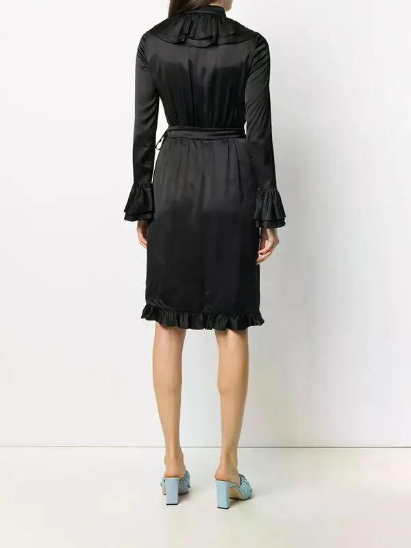 Moschino Wrap Dress With Ruffle Details