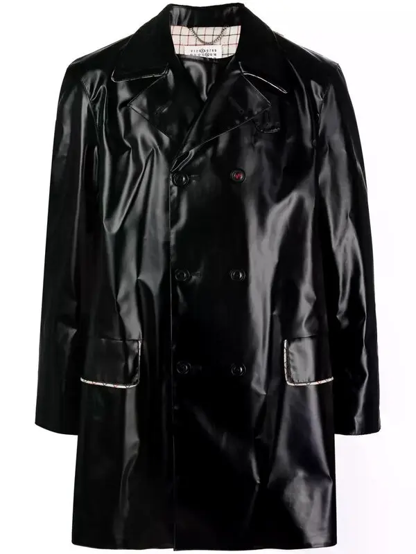 MAISON MARGIELA Coated Double-breasted Coat