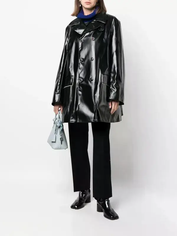 MAISON MARGIELA Coated Double-breasted Coat