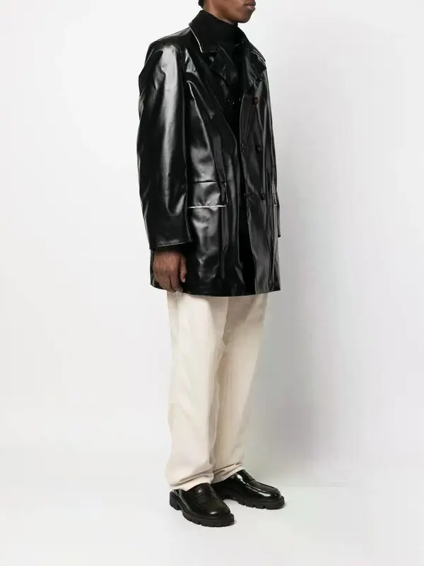 MAISON MARGIELA Coated Double-breasted Coat