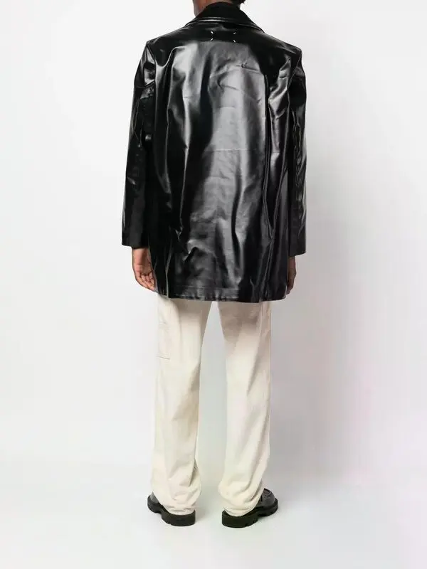 MAISON MARGIELA Coated Double-breasted Coat