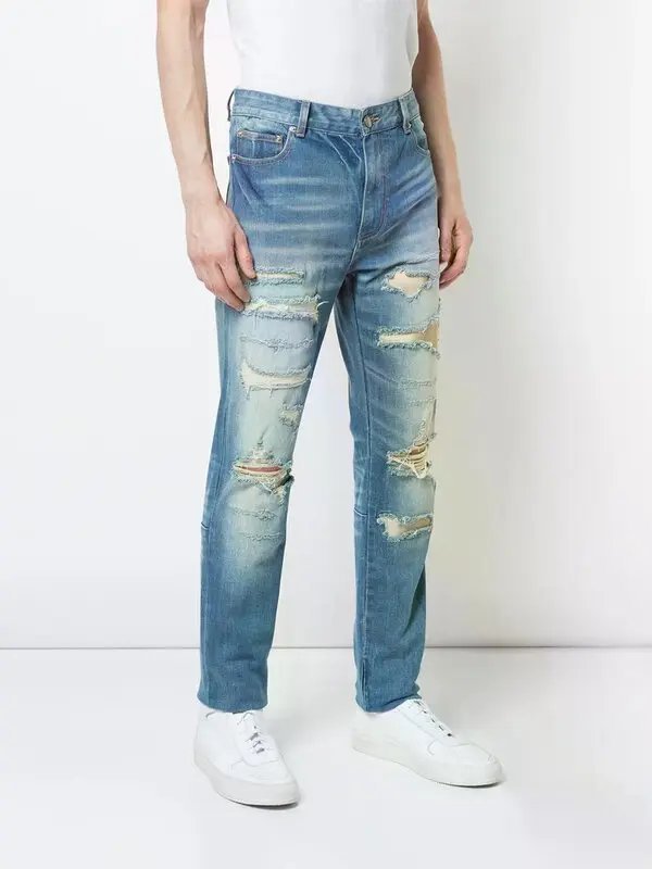GOD'S MASTERFUL CHILDREN Ripped Straight-leg Jeans