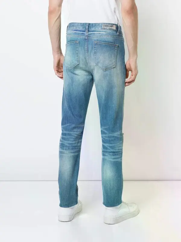 GOD'S MASTERFUL CHILDREN Ripped Straight-leg Jeans